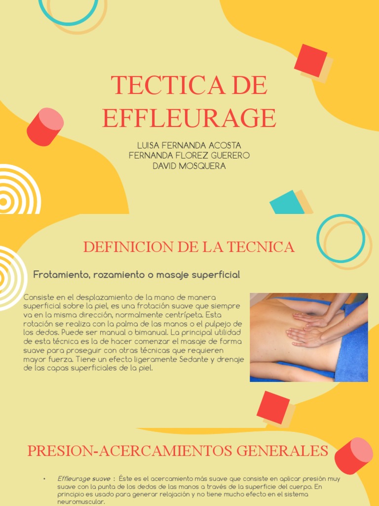 Tecnica Effleurage | PDF | Masaje | Anatomía
