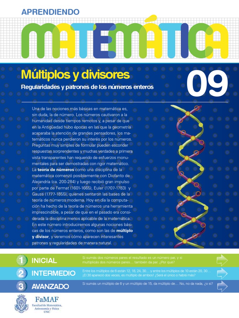 9 - Matemática - Múltiplos y Divisores | PDF | Entero | Prueba matemática