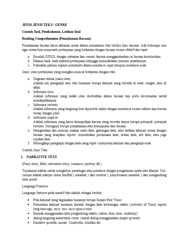 5 Teks Dalam Bahasa Inggris | PDF