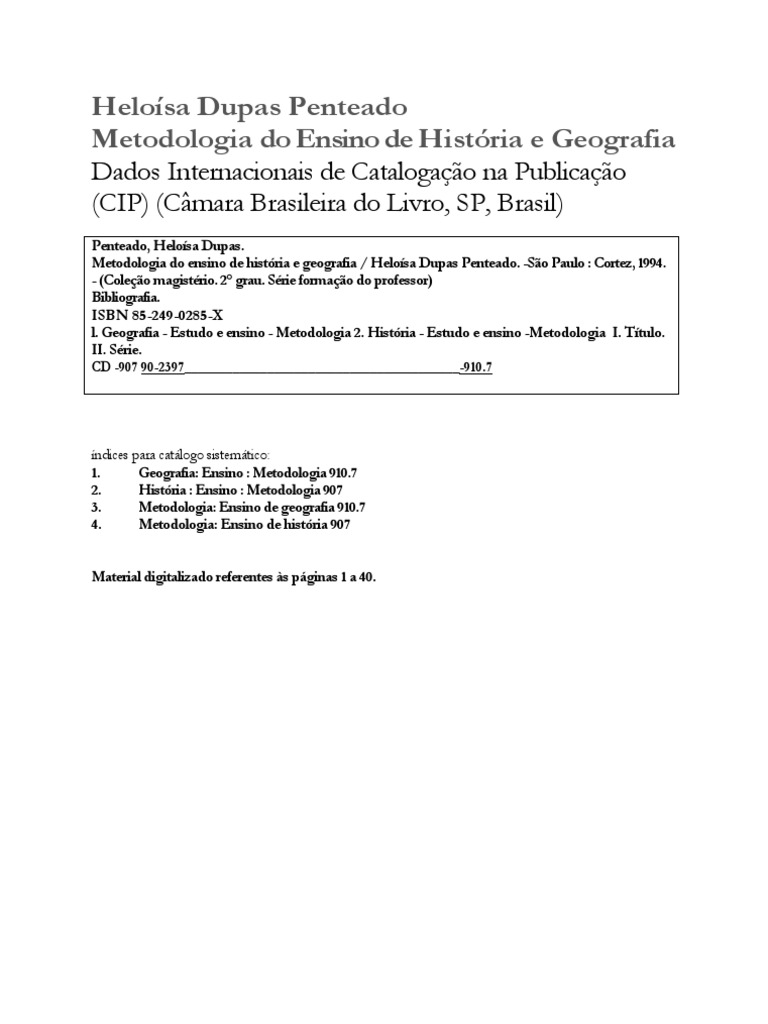 Apostila de Metodologia de Historia | PDF | Geografia | Science