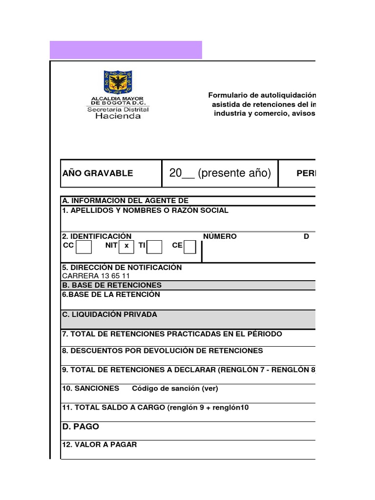 Formulario R - ICA 2021 | PDF | Business