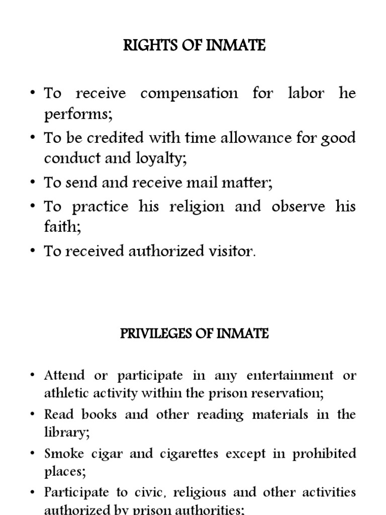 5 - Rights of and Inmate | PDF | Capital Punishment | Prisoner