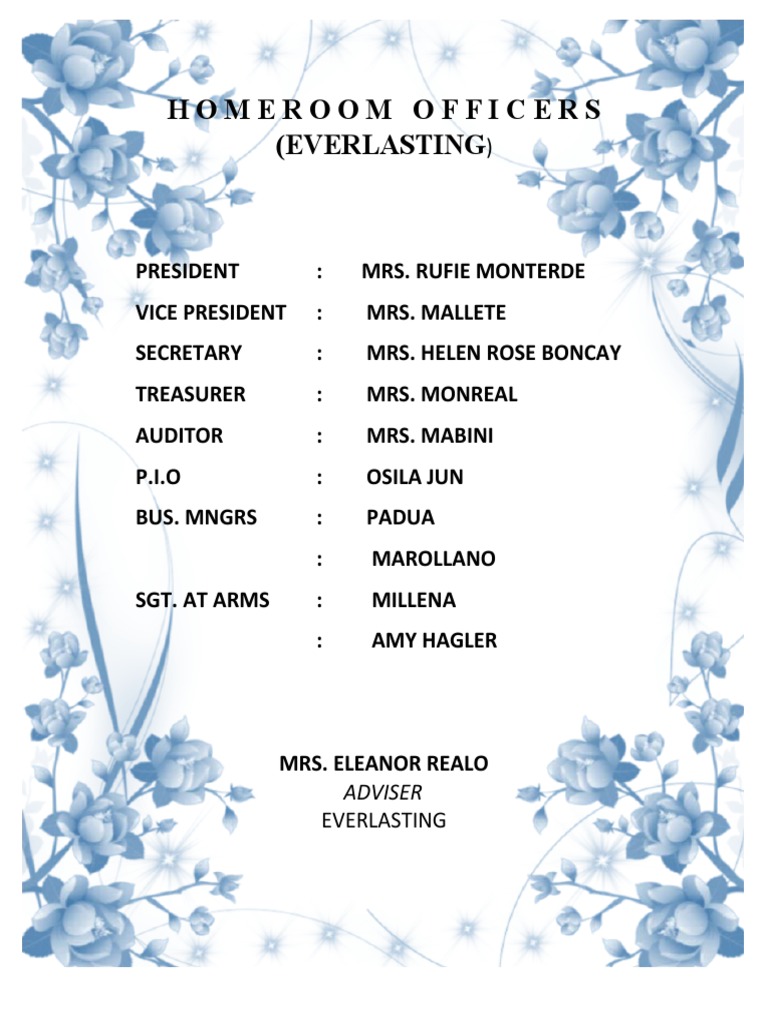 Homeroom Officers | PDF