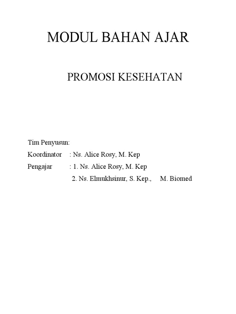 Modul Promkes Ok | PDF