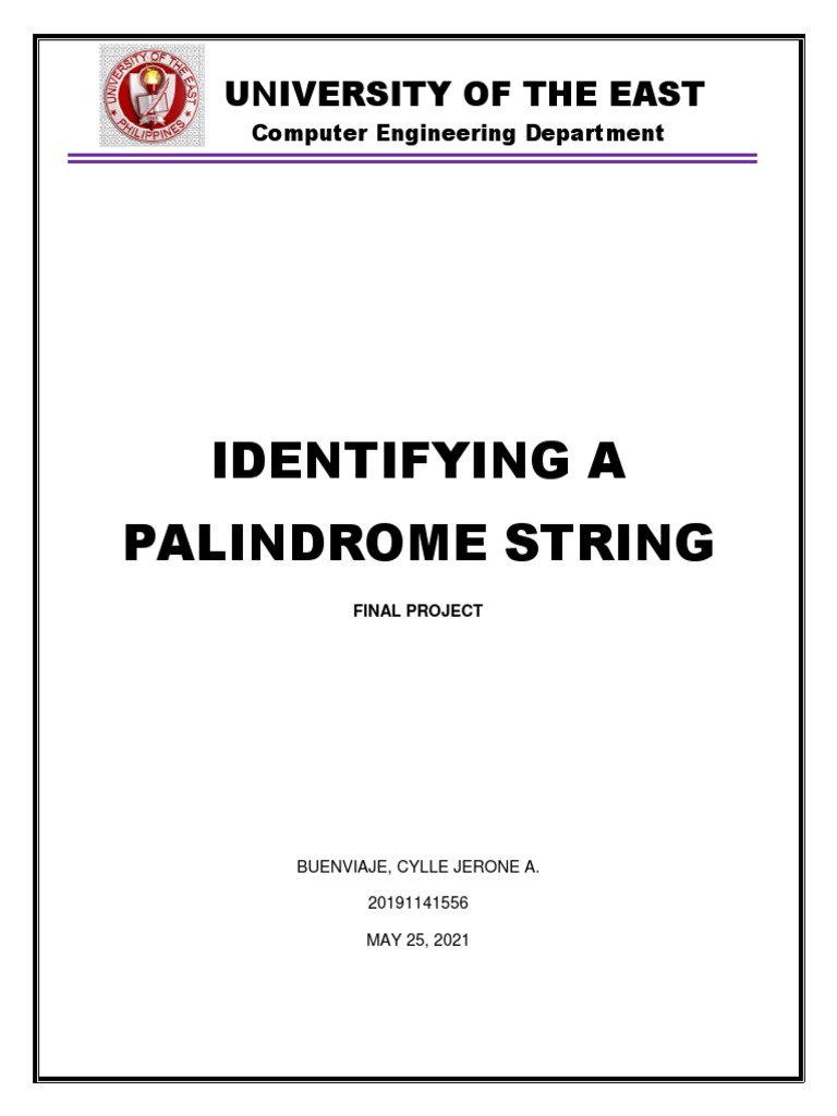 Identifying A Palindromic String Pdf Biotechnology Biochemistry