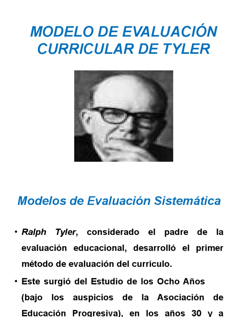 Modelo de Evaluación Curricular de Tyler | PDF | Evaluación | Plan de ...