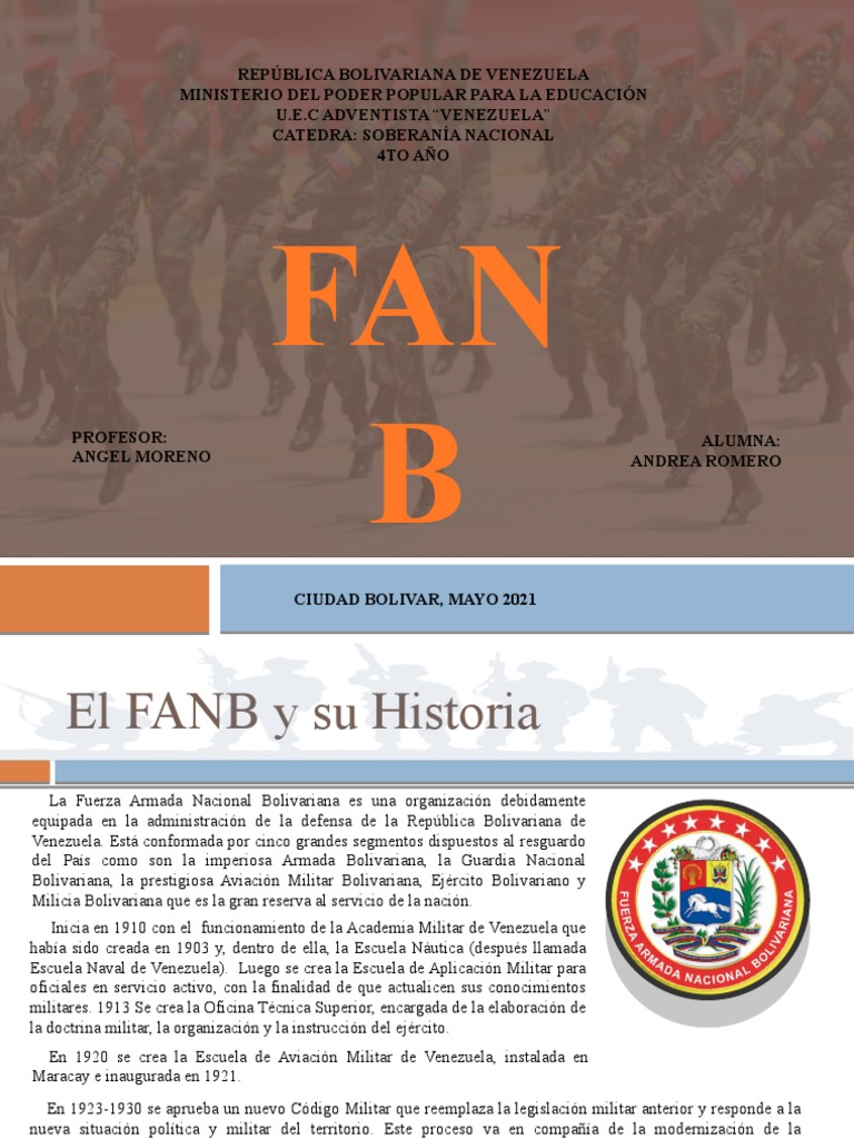Funciones y Objetivos de la FANB | PDF | Seguridad nacional | Militar
