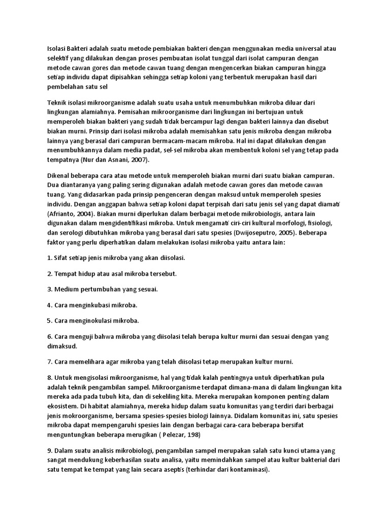 Metode Isolasi | PDF