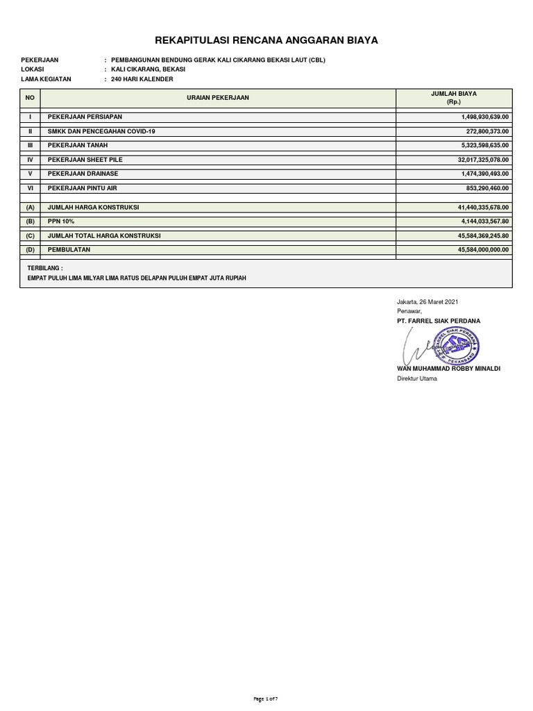 Rab Bendung Gerak | PDF
