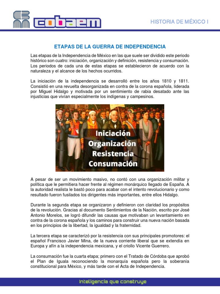 Etapas de La Independencia de México. | PDF | México | España