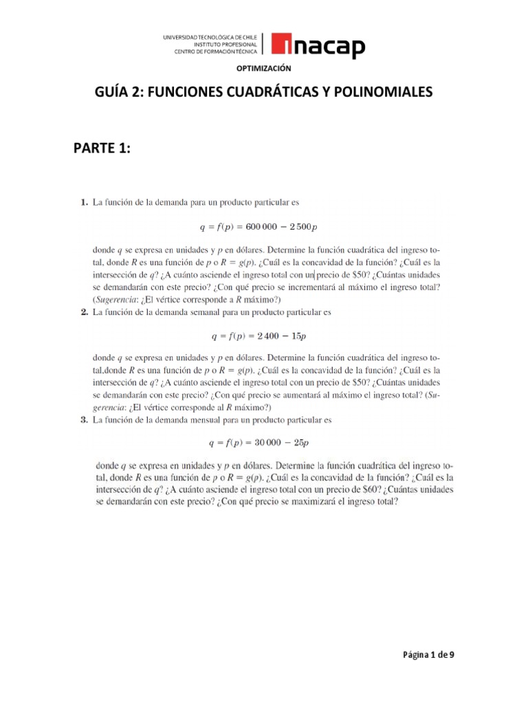 Guia 2 - Regiones, Funciones y Optimización | PDF | Salario | Business