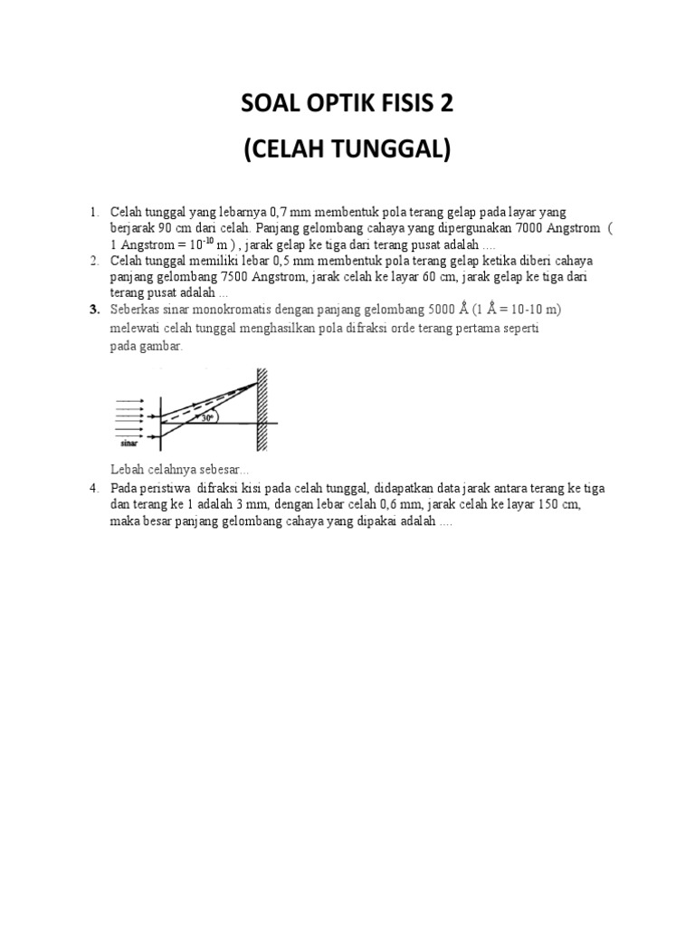 Soal Optik Fisis 2 | PDF