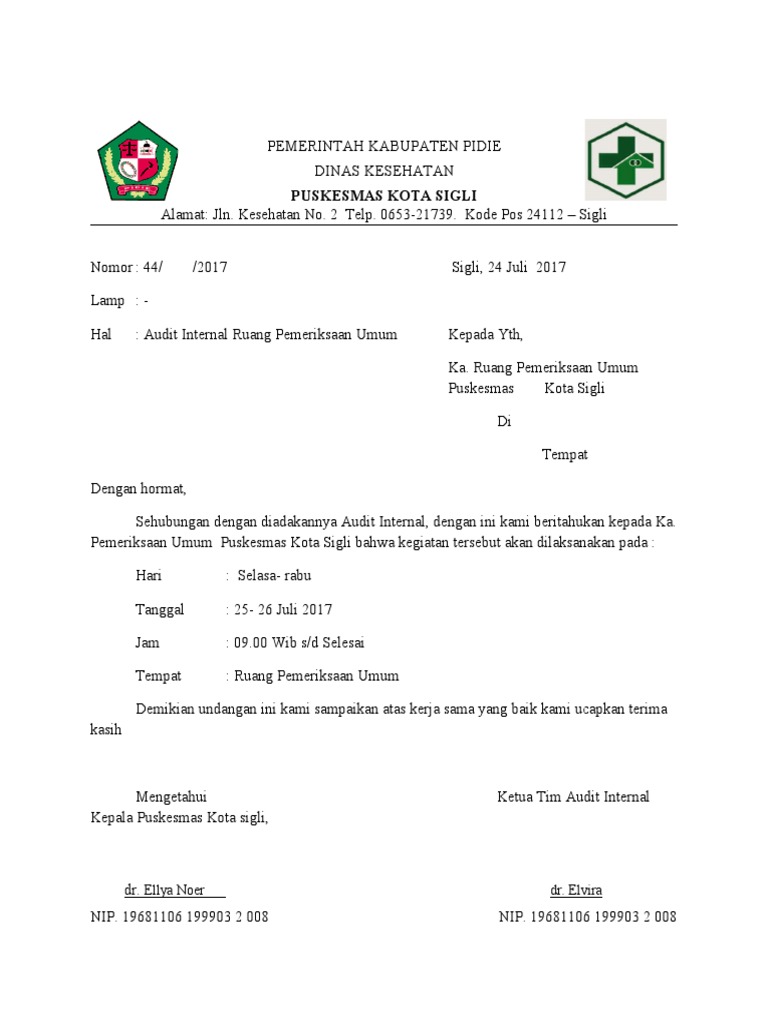 Contoh Undangan Audit | PDF