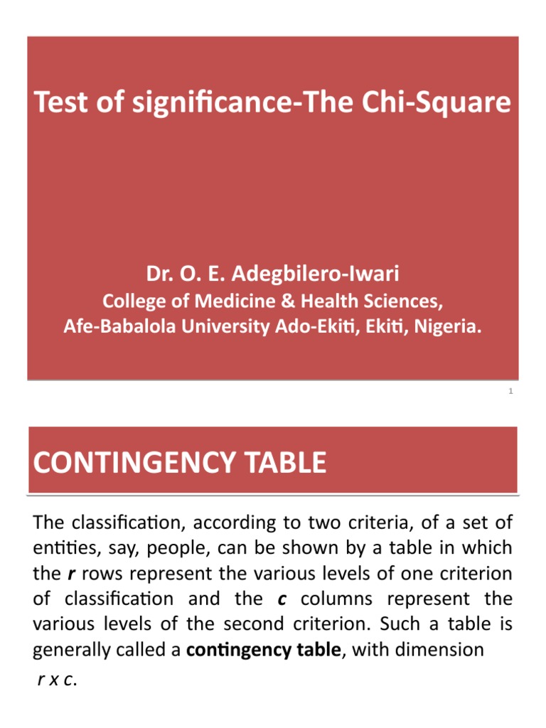Test of Significance-The Chi-Square | PDF | Statistical Hypothesis ...