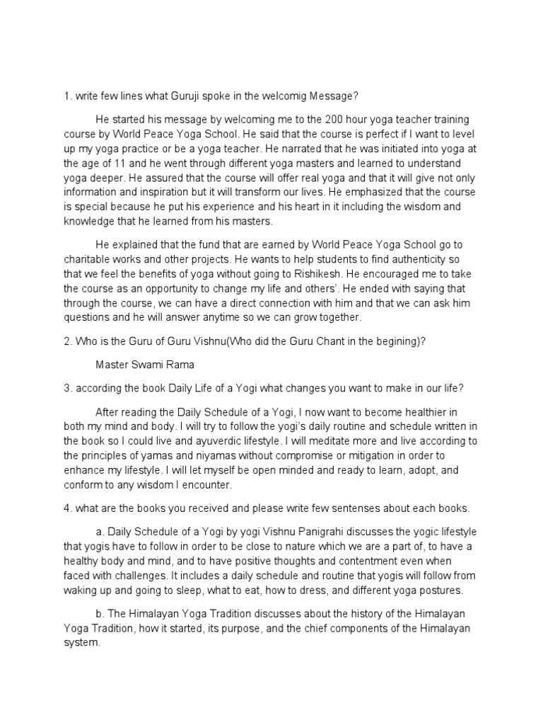 Assignment 1 | PDF | Yoga | Asana