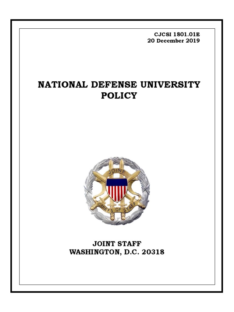 NDU Policy Overview and Responsibilities | PDF | Joint Chiefs Of Staff ...