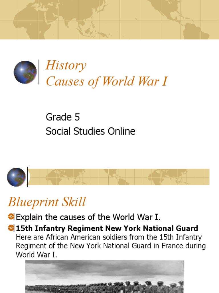 History Causes of World War I: Grade 5 Social Studies Online | PDF ...