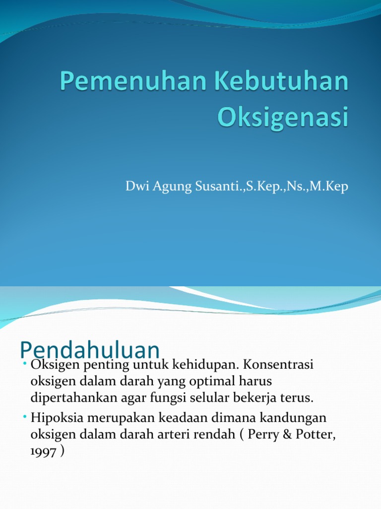 Pemenuhan Kebutuhan Oksigenasi | PDF