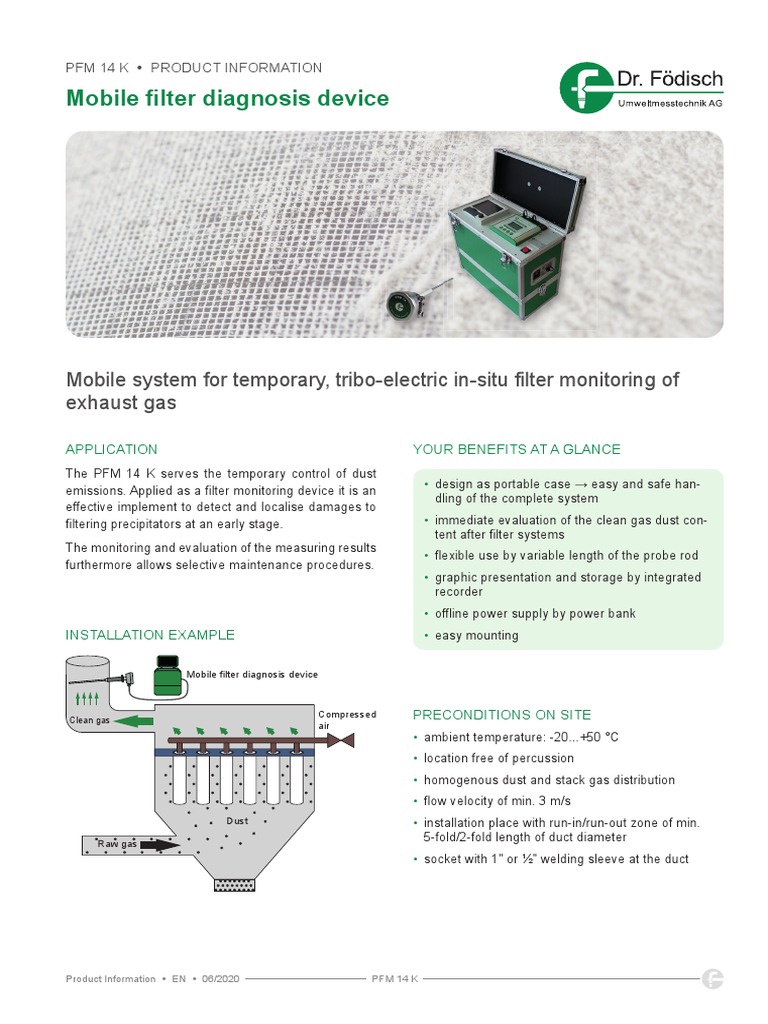 Mobile Fi Lter Diagnosis Device: Mobile System For Temporary, Tribo ...