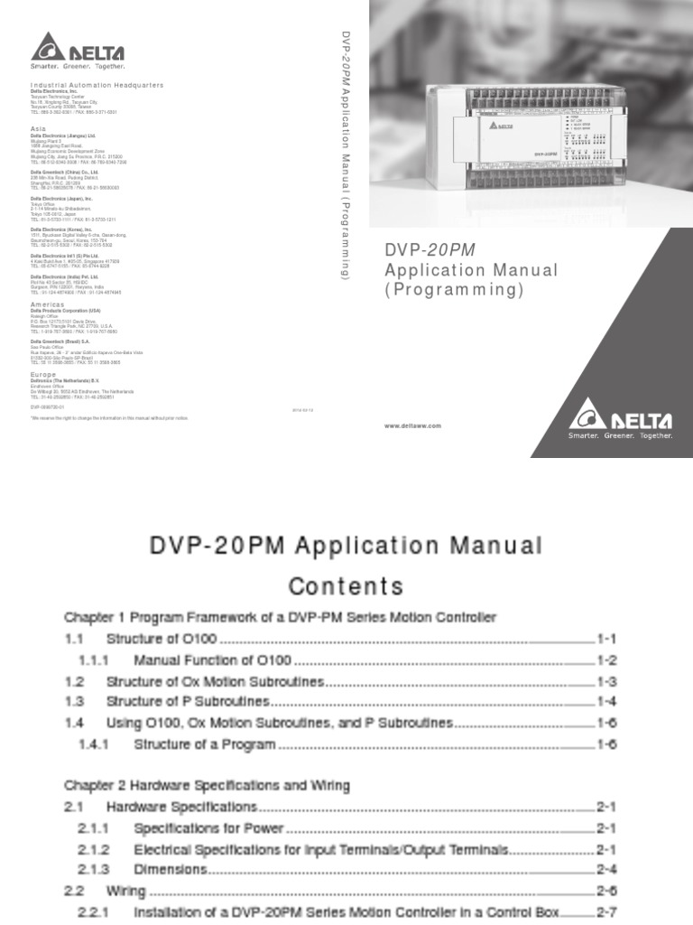 Delta Ia-Plc DVP-20PM PM en 20140212 | PDF | Subroutine | Input/Output