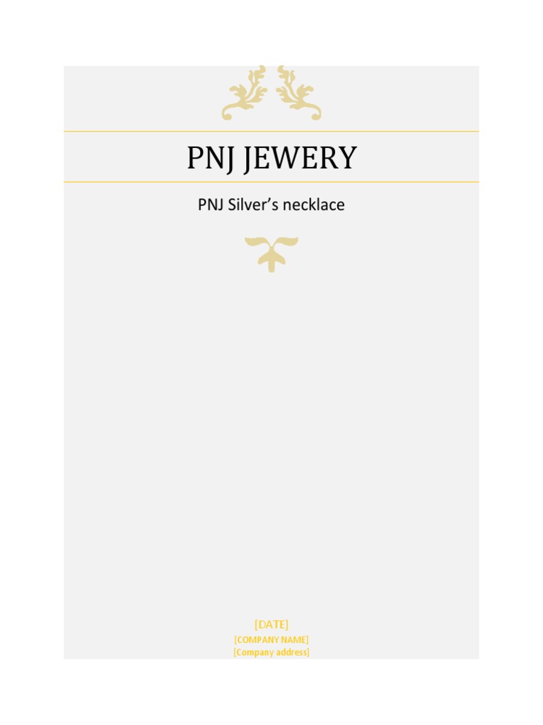 PNJ Jewery: PNJ Silver's Necklace | PDF | Brand | Retail