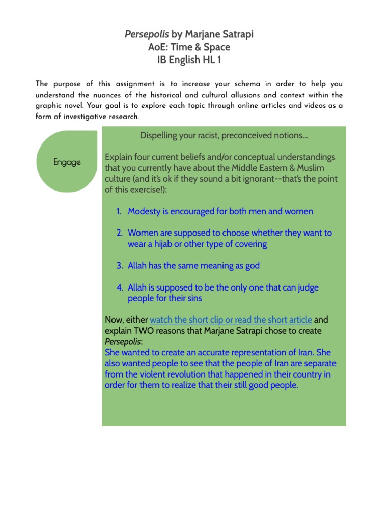 Understanding "Persepolis": Historical and Cultural Contexts | PDF ...