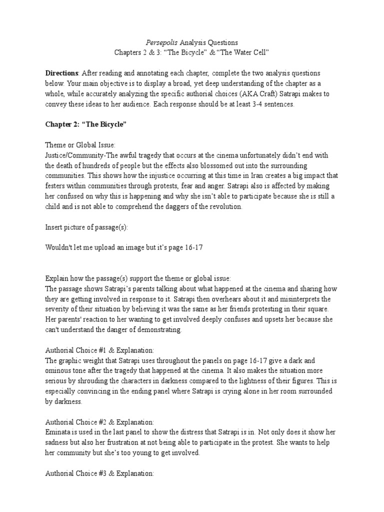 Persepolis CH | PDF | Psychological Concepts