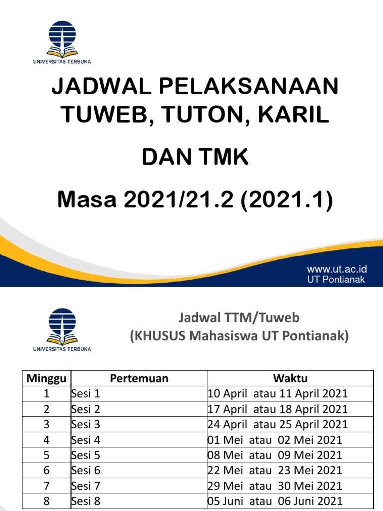 Informasi Tuweb Tuton Dan Tmk Ut Pontianak Pdf