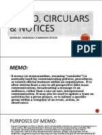 Circulars, Notices, and Memos Explained | PDF | Memorandum | Communication