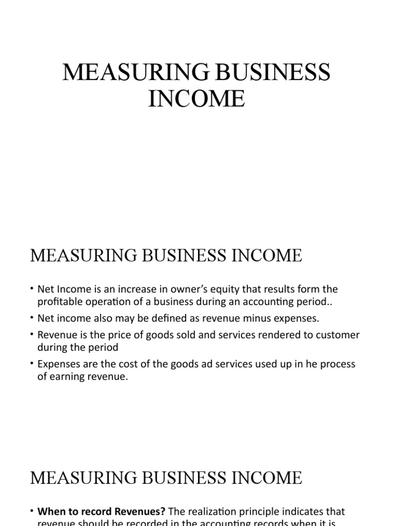 Measuring Business Income CH 3 | PDF | Debits And Credits | Depreciation