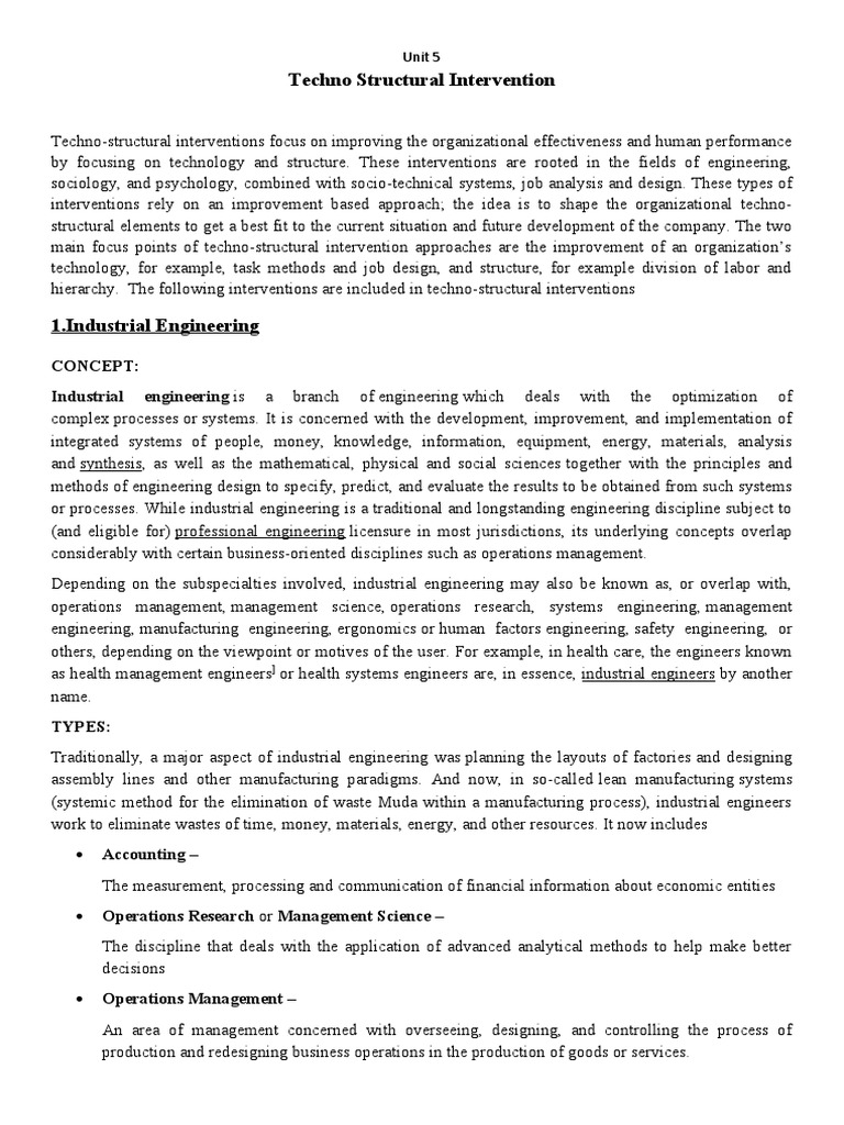 OD Unit 5 | PDF | Industrial Engineering | Business Process
