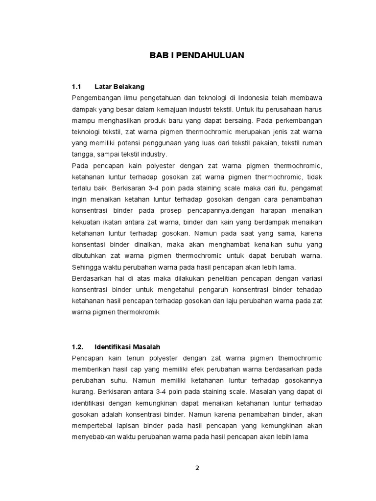 Contoh Bab 1 Skripsi STTT Bandung | PDF