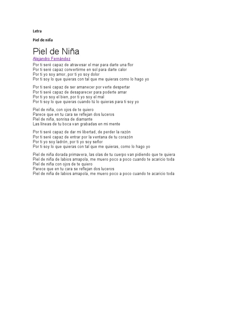 Letras de Alejandro Fernández: Amor y Desamor | PDF | Amor | Oración