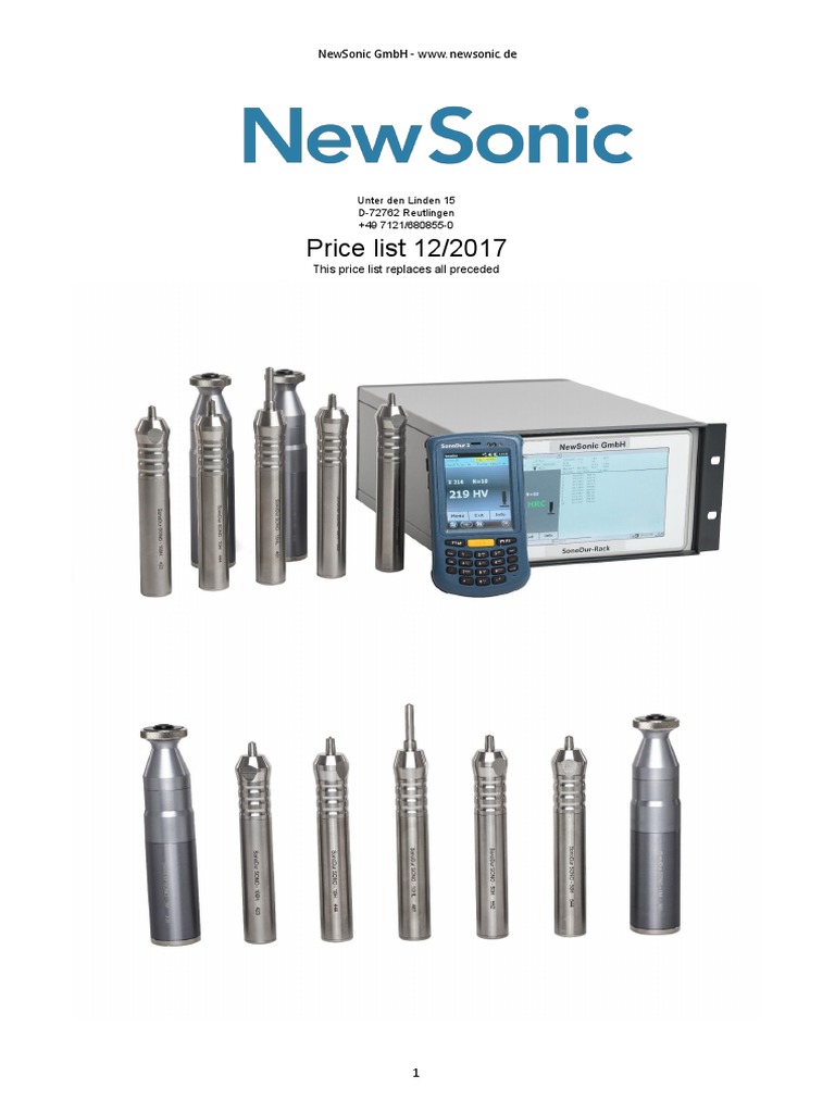 Price List 12/2017: Newsonic GMBH - WWW - Newsonic.De | PDF | Computer ...
