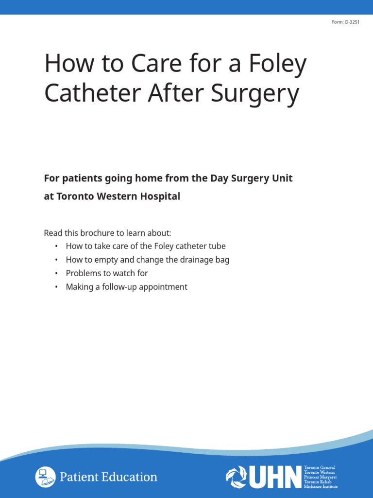 How To Care For A Foley Catheter | PDF | Catheter | Urinary Bladder