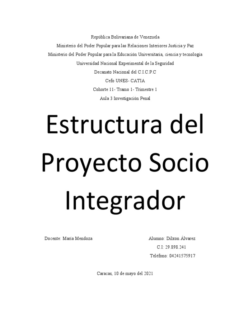 Proyecto Socio Integrador UNES | PDF | Teoría | Science