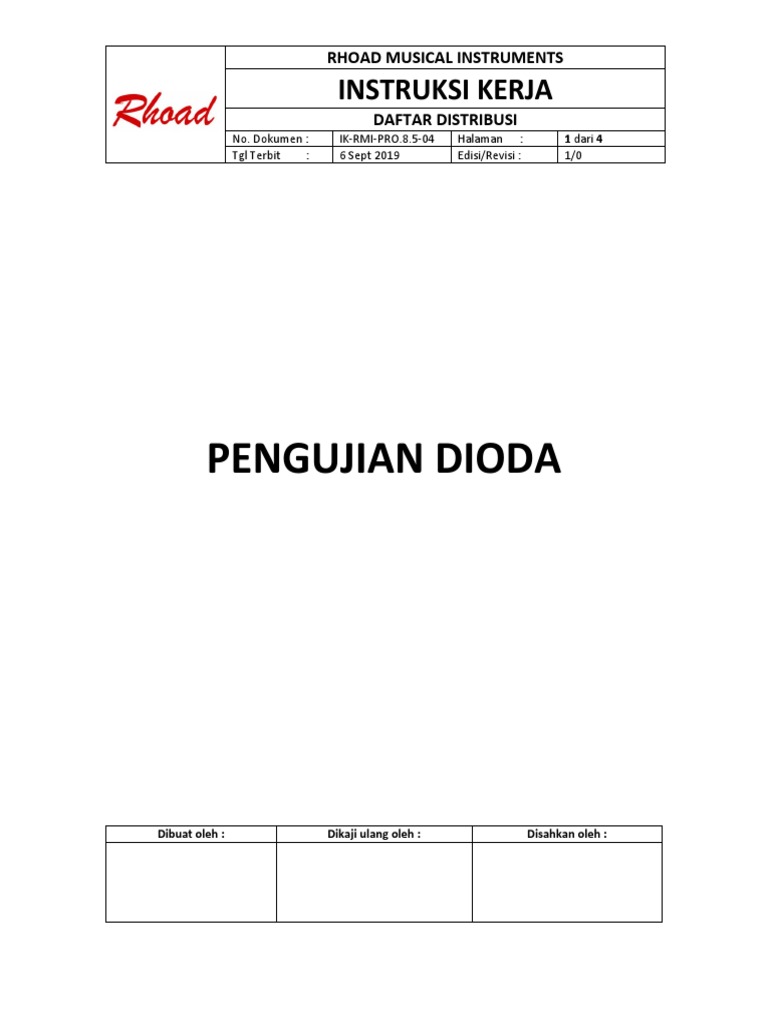 IK-RMI-8.5-04 Pengujian Dioda | PDF