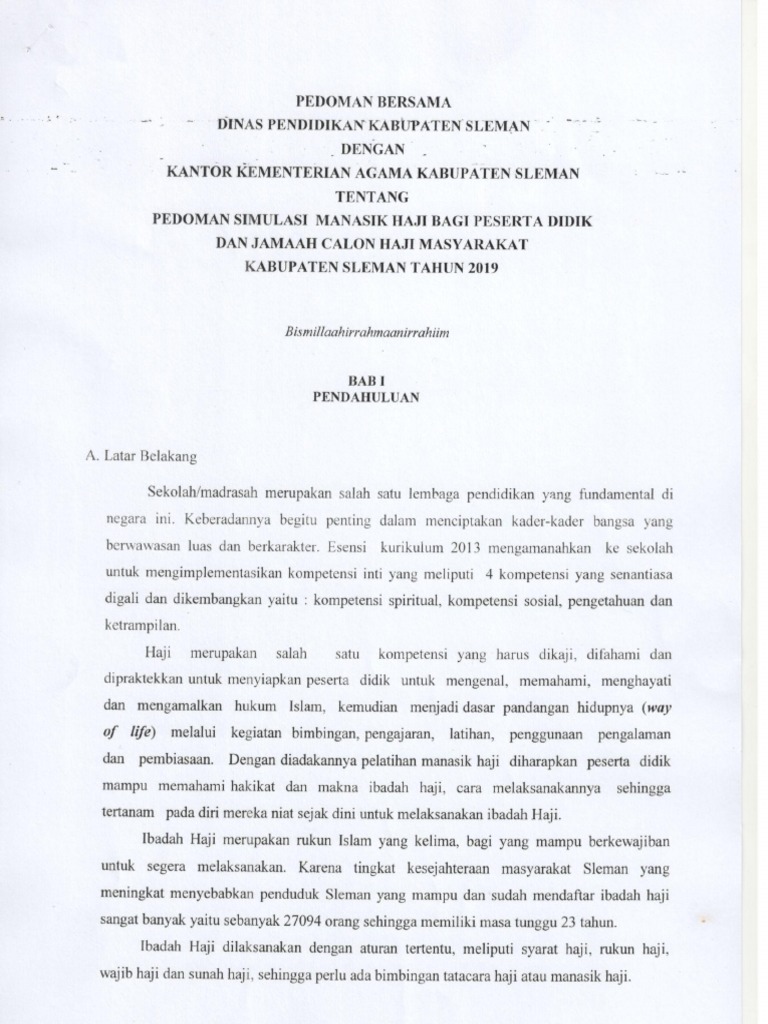 Juknis Manasi Haji 2019 PDF | PDF