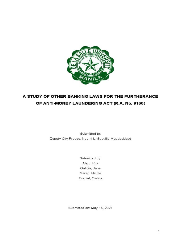 Group 2 - SPL Final Paper | PDF | Money Laundering | Terrorism Financing