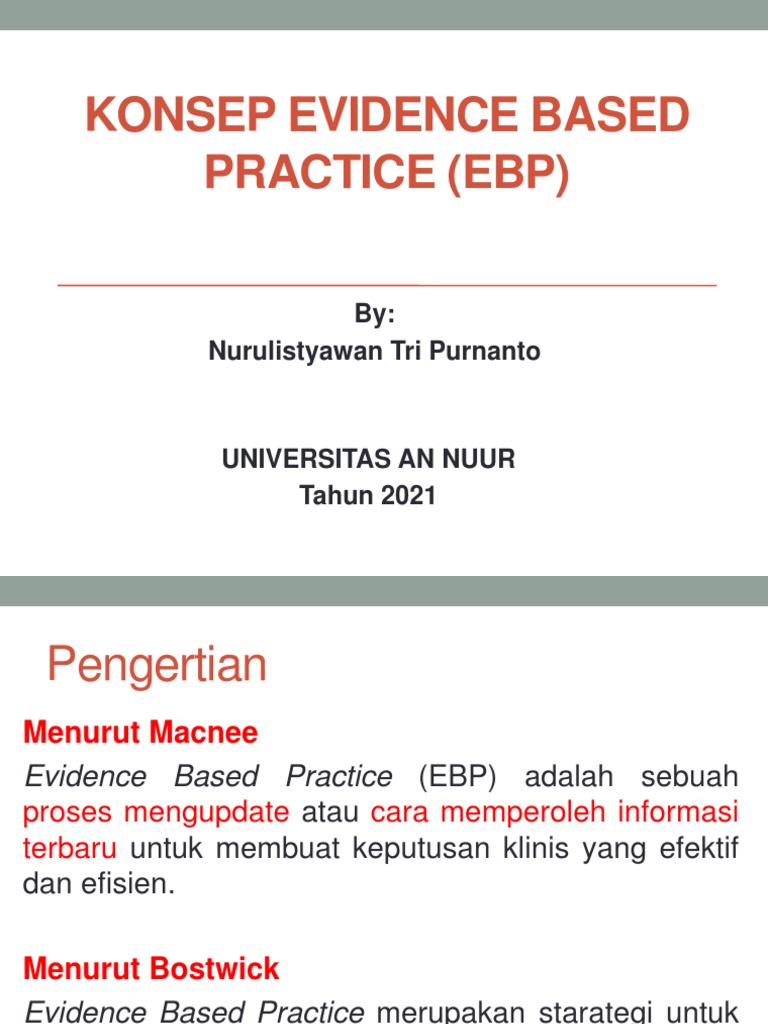 Konsep EBP ENIK | PDF