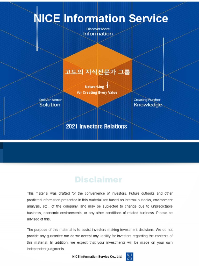 NICE Information Service: 2021 Investors Relations | PDF | Dividend ...