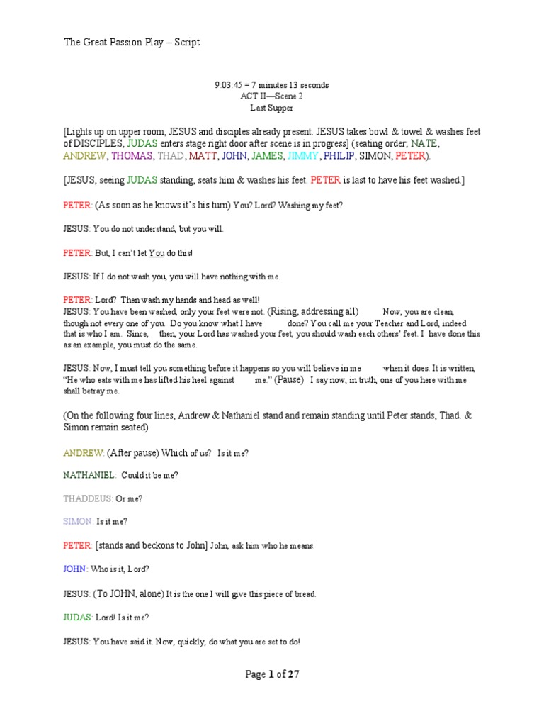 2018 - Great - Passion - Play - Script - EDITED | PDF | Pontius Pilate ...