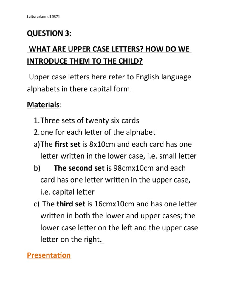 What Are Upper Case Letters? How Do We Introduce Them To The Child ...