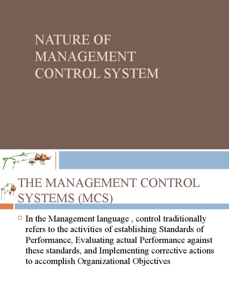 An Overview of Management Control Systems: Key Elements, Concepts, and ...