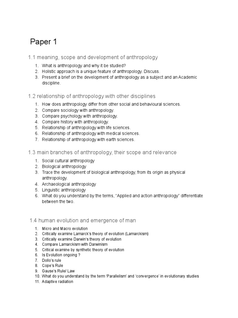 Akshat Jain's Anthropology Notes PDF | PDF | Homo | Kinship