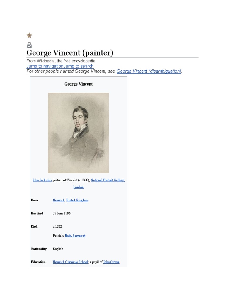 George Vincent (Painter) : Jump To Navigation Jump To Search | PDF ...