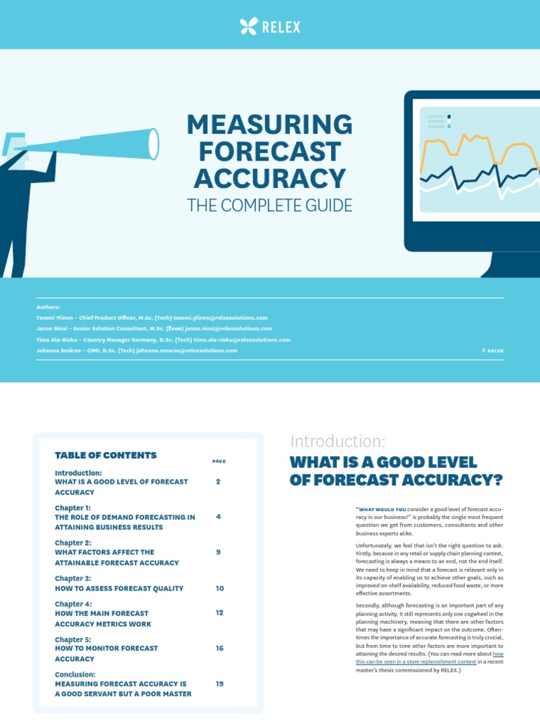 Measuring Forecast Accuracy The Complete Guide Pdf Forecasting