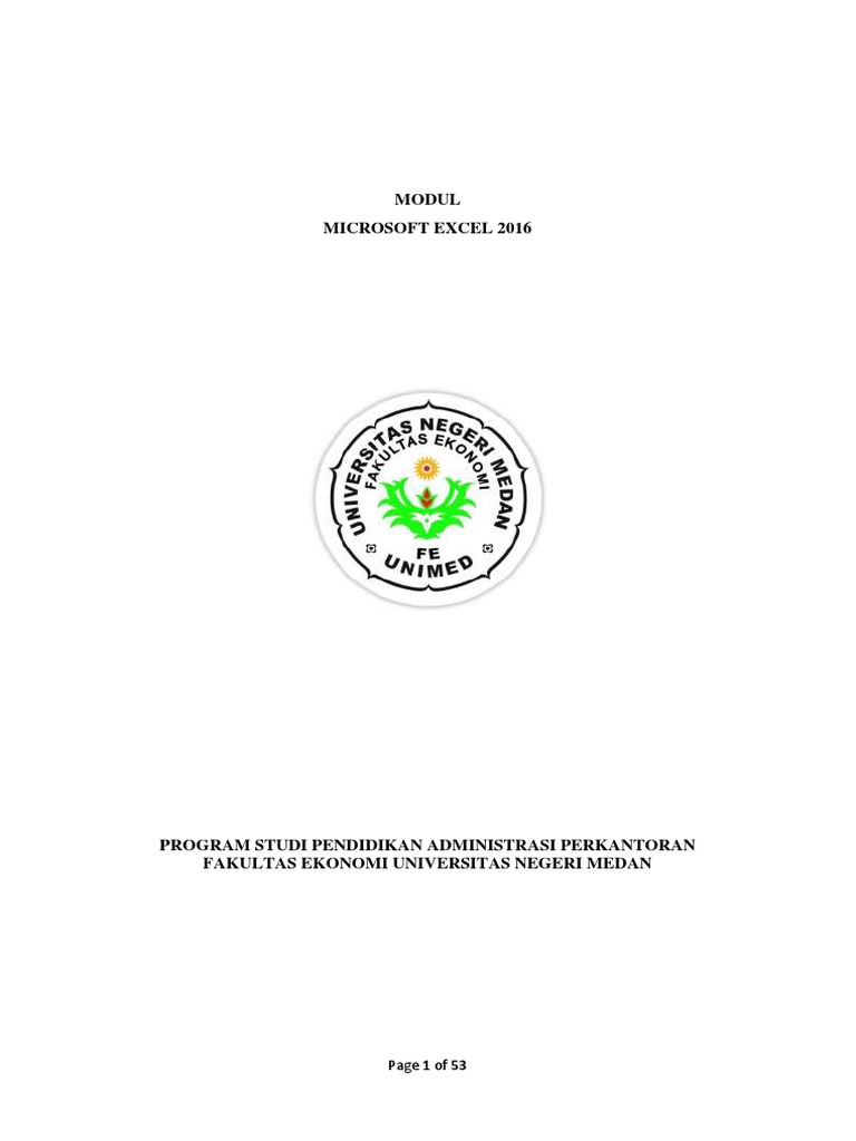 Modul Microsoft Excel 2016 | PDF