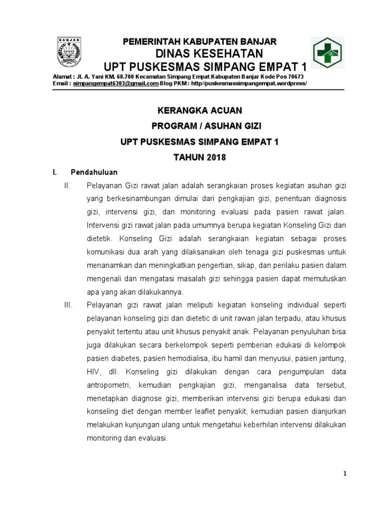 Kaka Asuhan Gizi Rawat Jalan | PDF