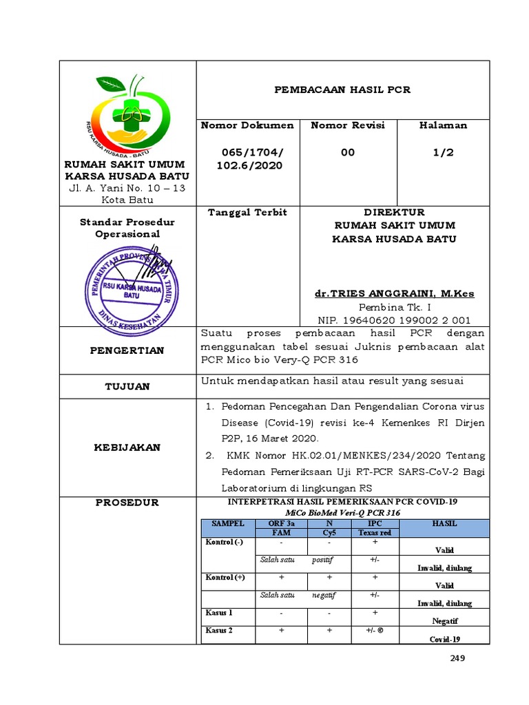 Pembacaan Hasil SDH | PDF